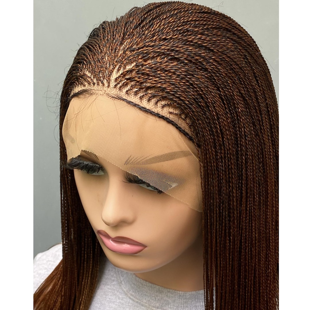 Micro Twist Braided Wig, Full Lace Micro Braid Wig, Micro Million ...