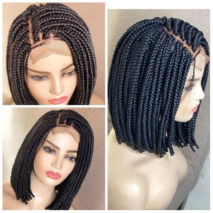 Bob Box Braid Wig Braided Wig Full Lace Wig Lace Front Wig Etsy