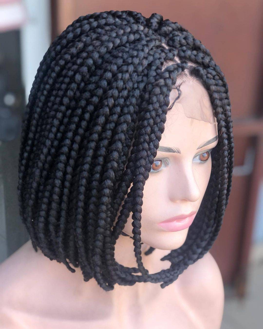 Bob Box Braid Wig Braided Wig Full Lace Wig Lace Front Wig - Etsy