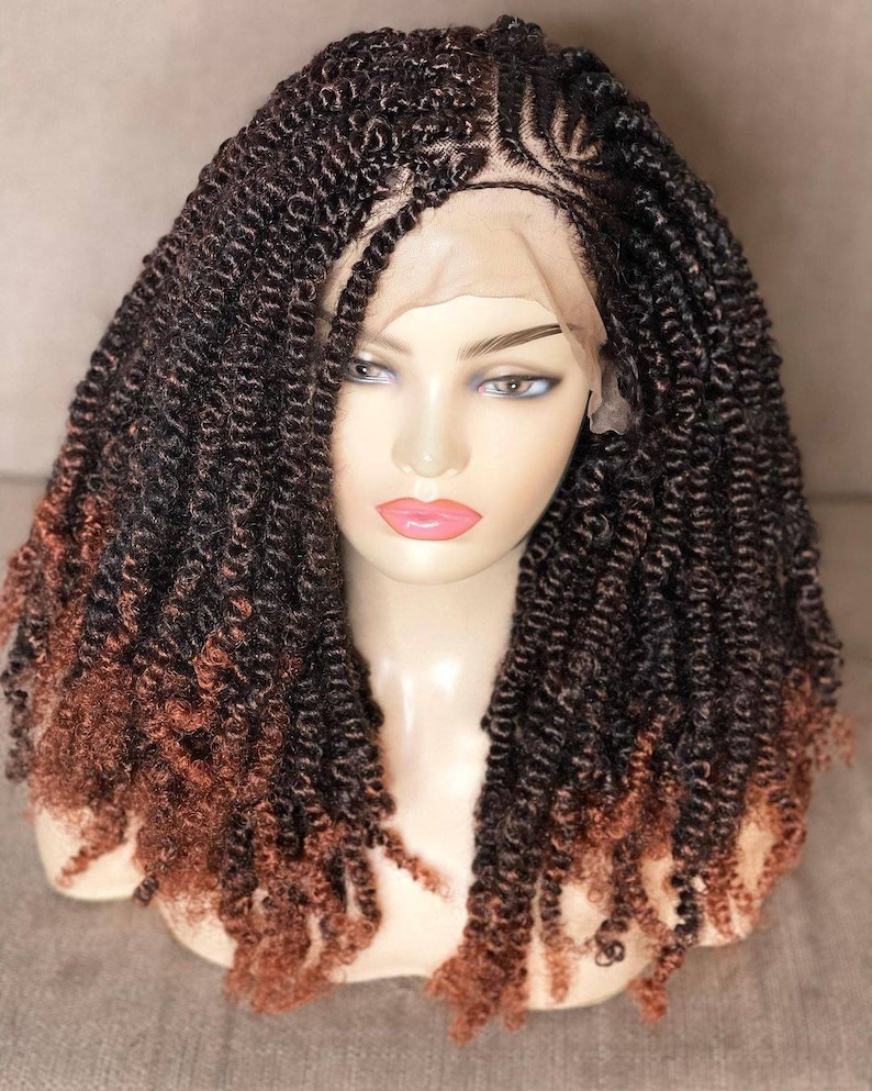 Spring Twist Wig Braided Wig Cornrow Wig Braided Wigs for - Etsy