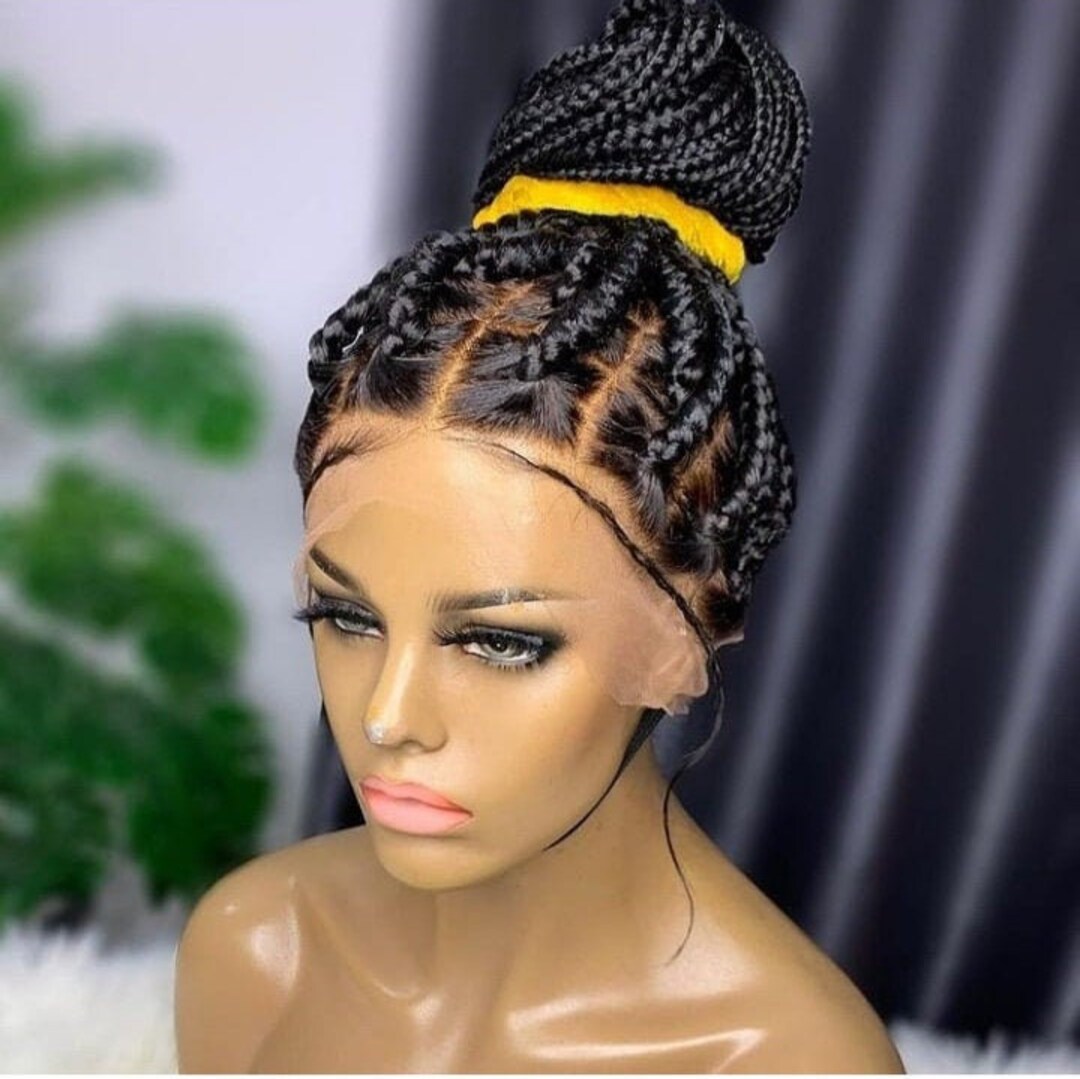 Full Lace Braided Wig Box Braids Wig Lace Front Box Braid Wig - Etsy