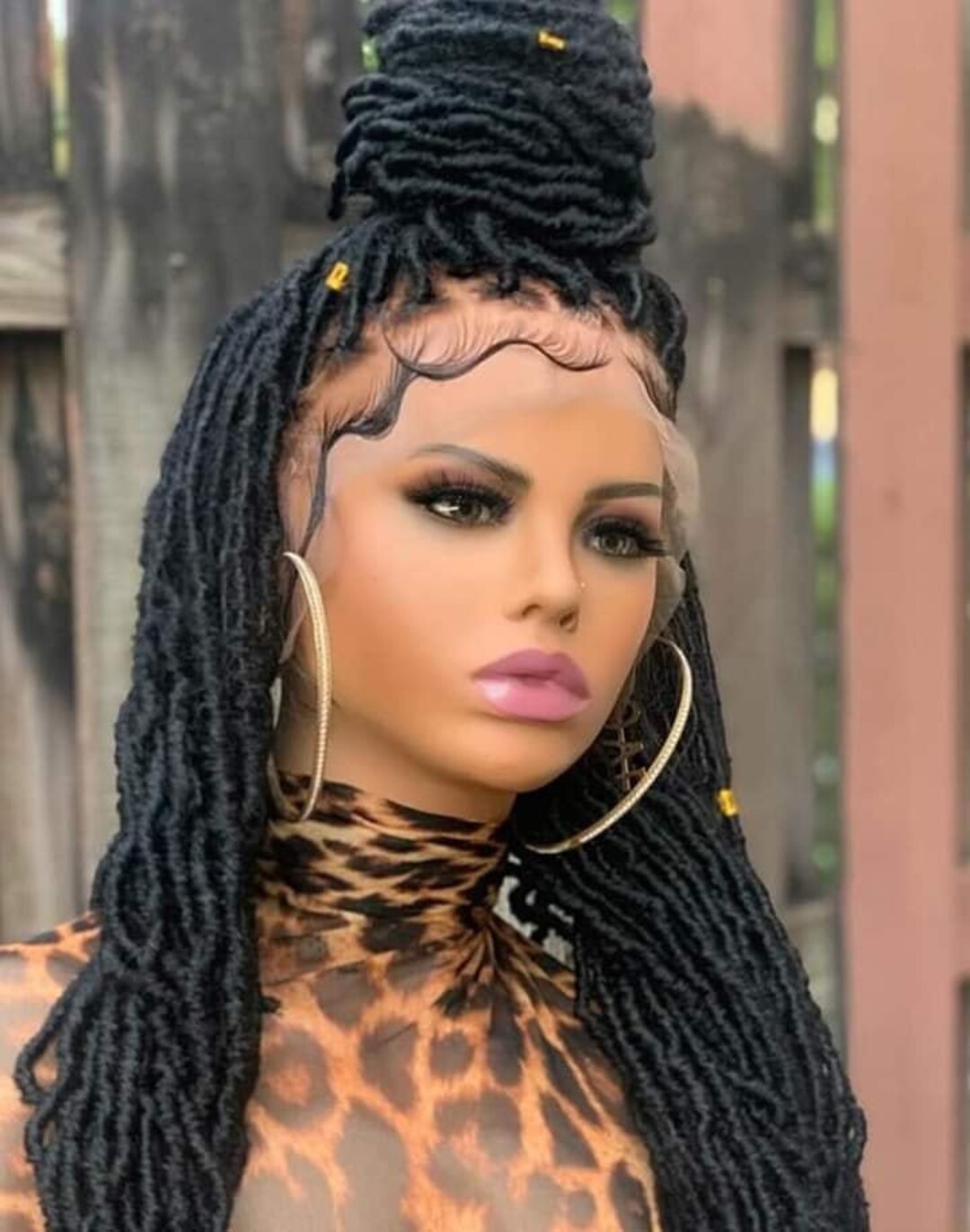 Goddess Locs Braided Wig Faux Locs Dreadlocks Wig Gypsy Locs Distress ...