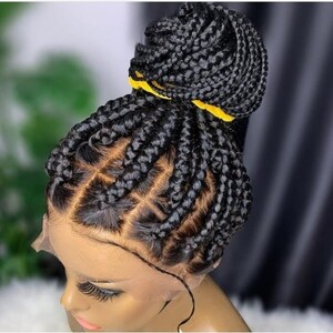 Full Lace Braided Wig Box Braids Wig Lace Front Box Braid Wig - Etsy