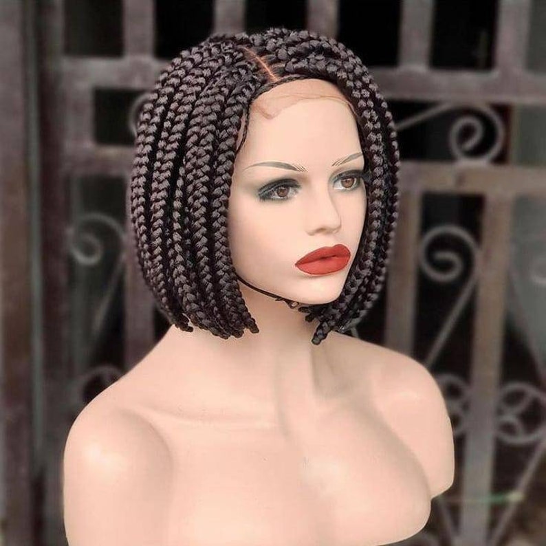 Bob Box Braid Wig Braided Wig Full Lace Wig Lace Front Wig - Etsy