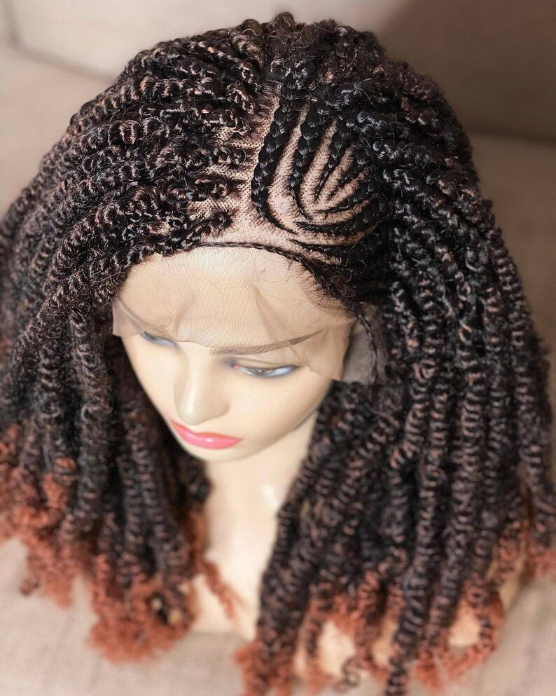 Spring Twist Wig Braided Wig Cornrow Wig Braided Wigs for - Etsy