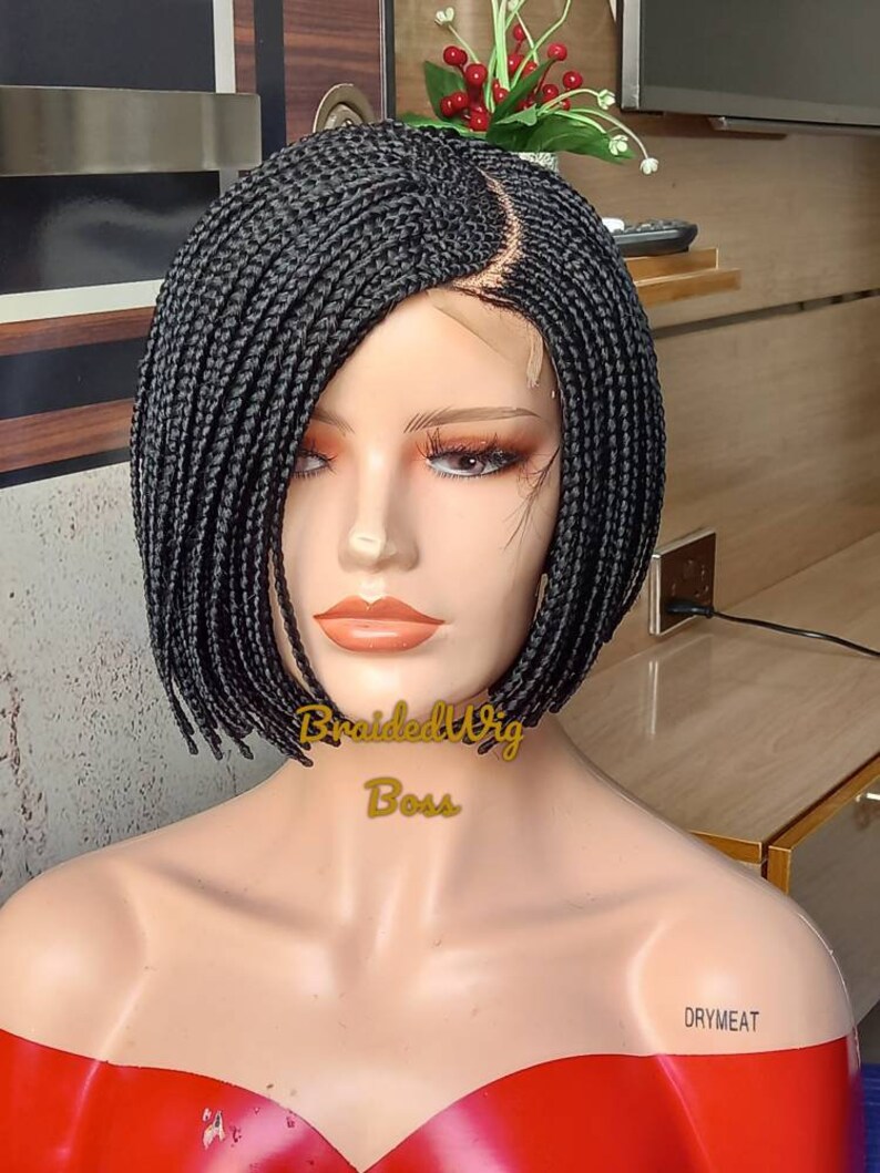 Short Bob Braid Wig Braided Lace Front Wigs for Black Women - Etsy