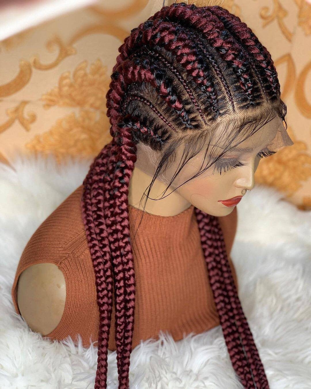 Cornrow Wigs, Braided Wig, Full Lace Braided Wig, Cornrow Braided Lace ...