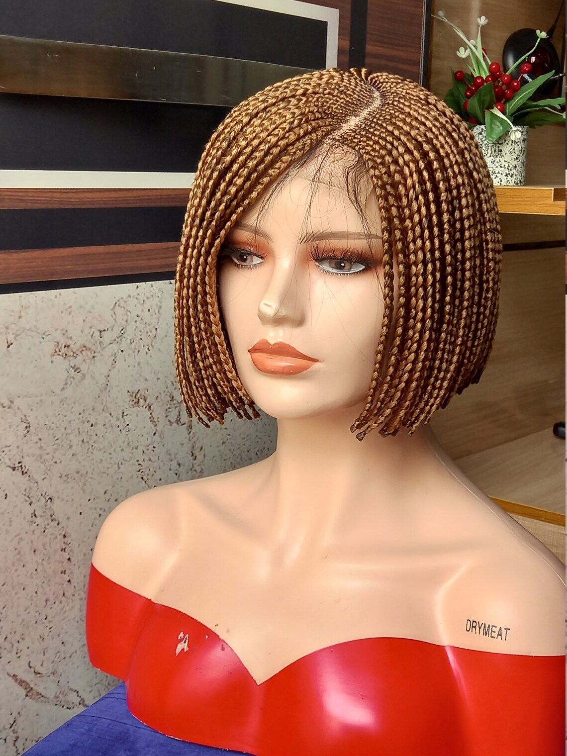 Short Bob Box Braid Wig for Black Women Cornrows Wig Frontal - Etsy