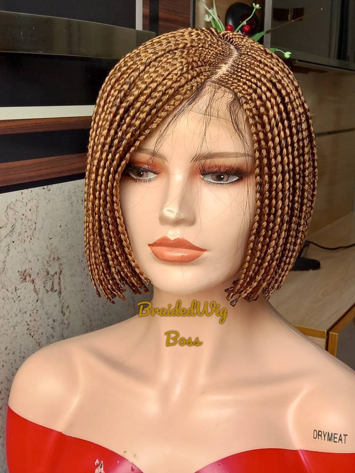 Short Bob Braided Wig Box Braids Wig for Black Women Cornrows - Etsy