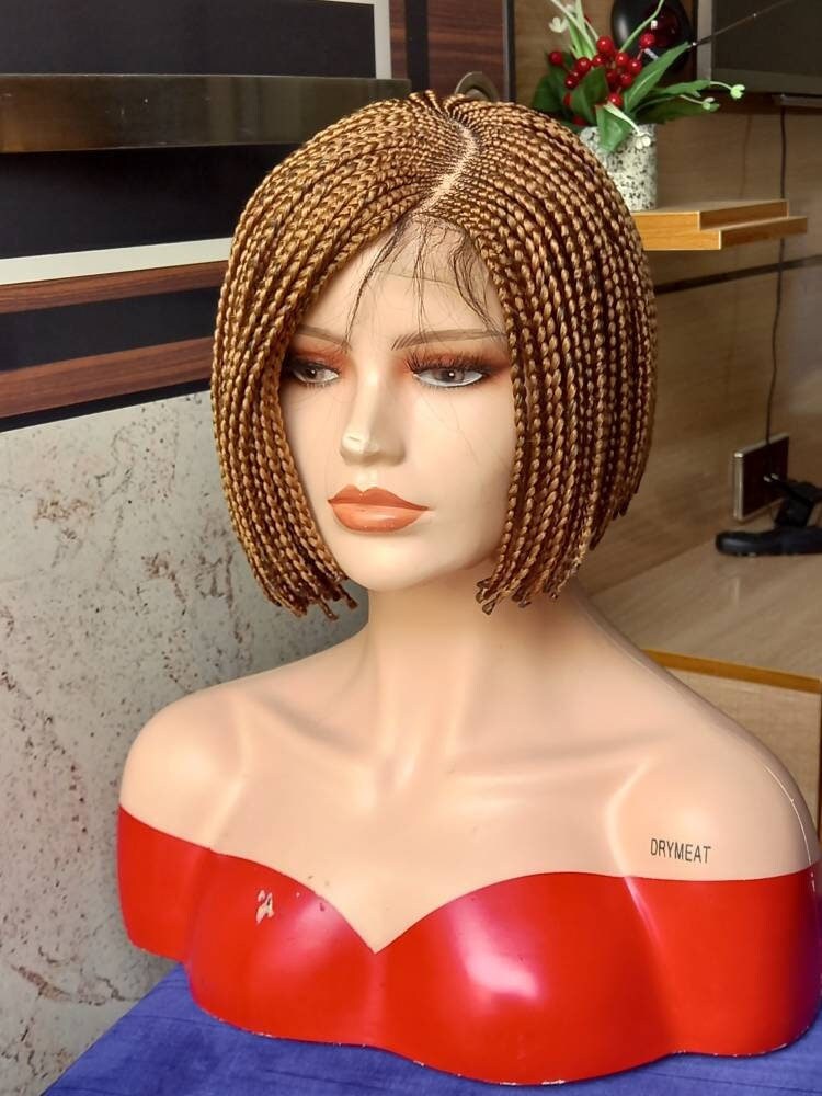 Short Bob Braided Wig Box Braids Wig for Black Women Cornrows - Etsy