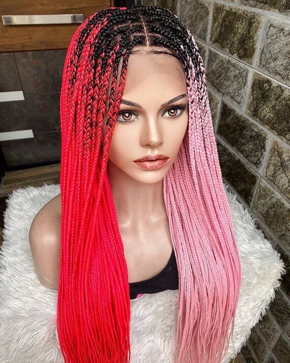 Pink Box Braids