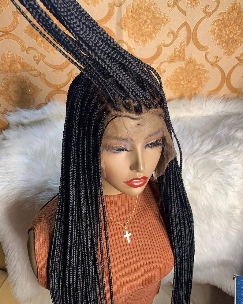 Window Peak Braided Wig Box Braid Wig Braided Wig for Black | Etsy