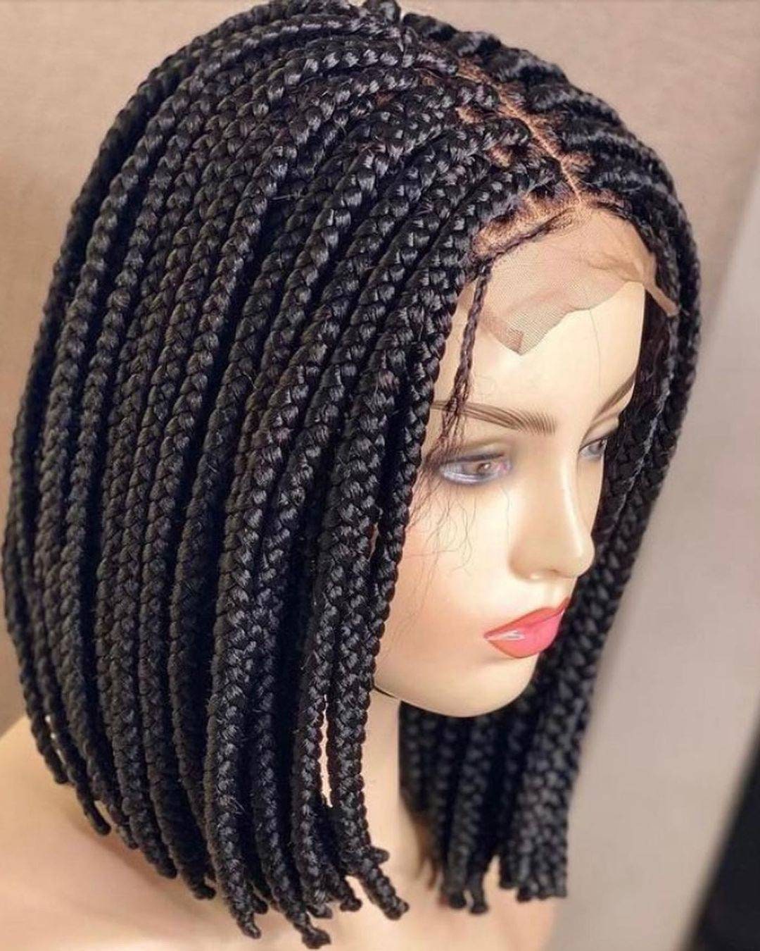 Bob Box Braid Wig Braided Wig Full Lace Wig Lace Front Wig - Etsy