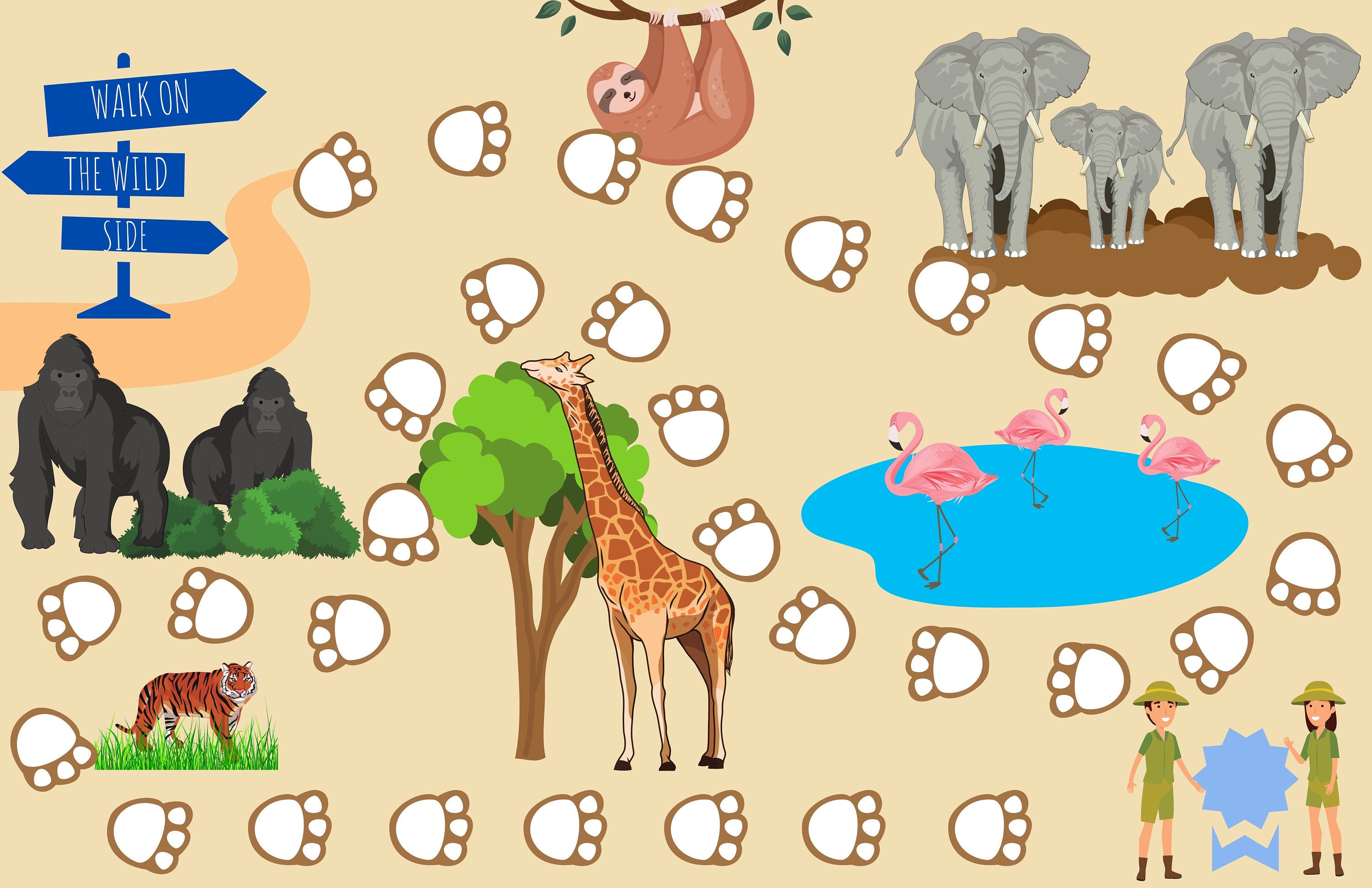 Reward Chart for Kids, Zoo Sticker, Printable Sticker Chart for Toddler ...