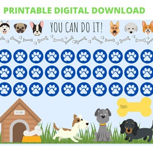 Reward Chart for Kids, Dog Lover, Behavior Chart, Printable Sticker ...