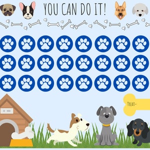 Reward Chart for Kids, Dog Lover, Behavior Chart, Printable Sticker ...