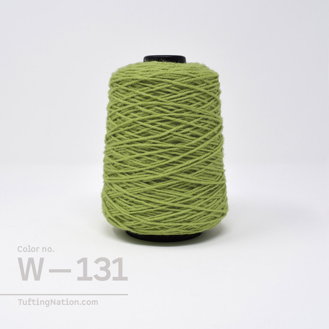 Rug Tufting Yarn 100% Wool, Rug Making Yarn, 1/2lb Cone, Green Wool ...