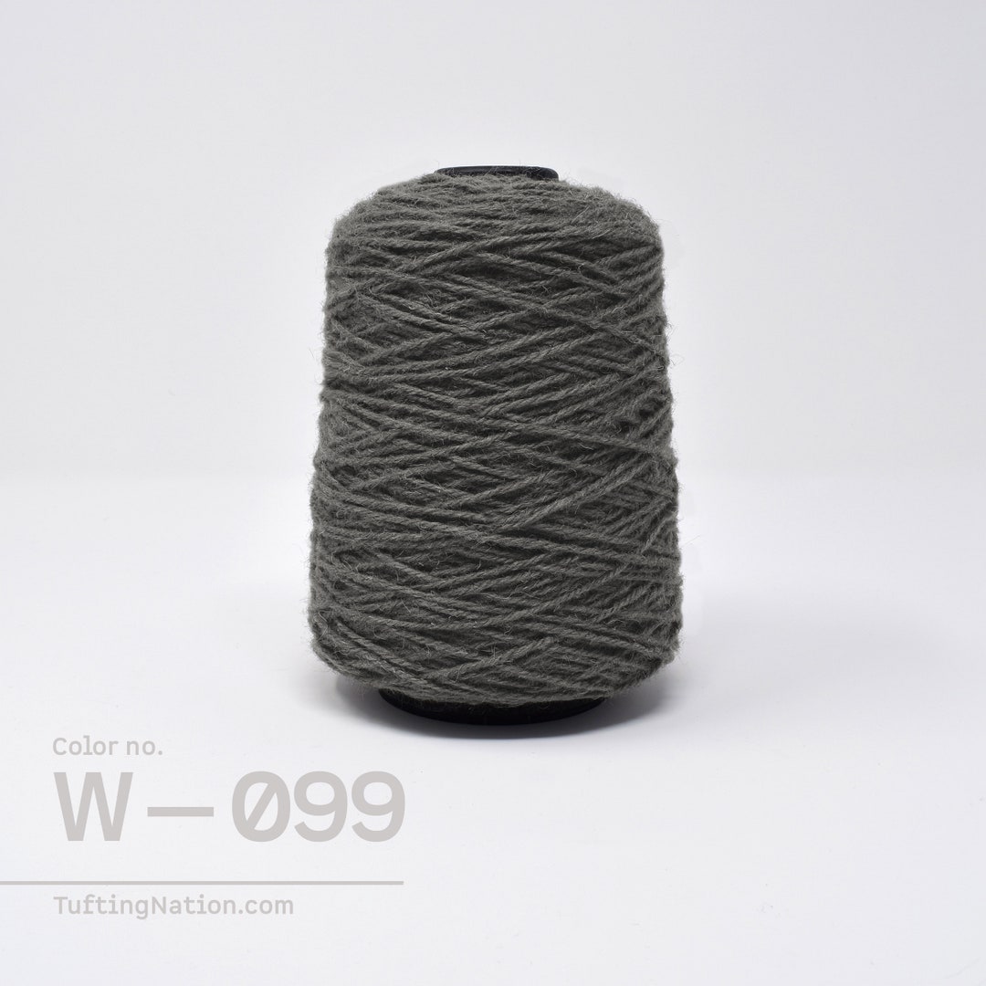 Rug Tufting Yarn, Wool Yarn to Make Area Rug, 1/2lb Cone, Gray Wool ...