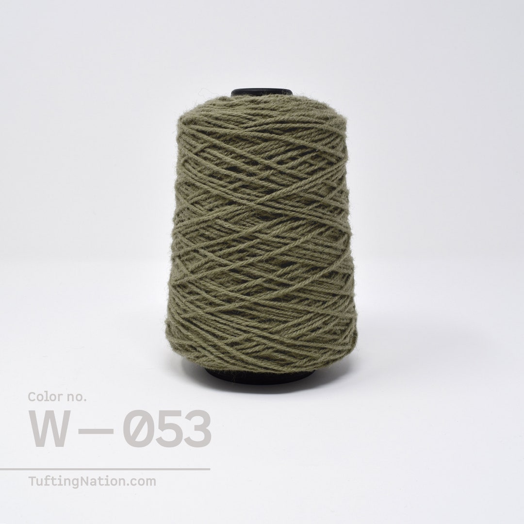 Rug Making Yarn on Cone, Rug Tufting Yarn, 1/2lb Cone, Green Yarn for ...