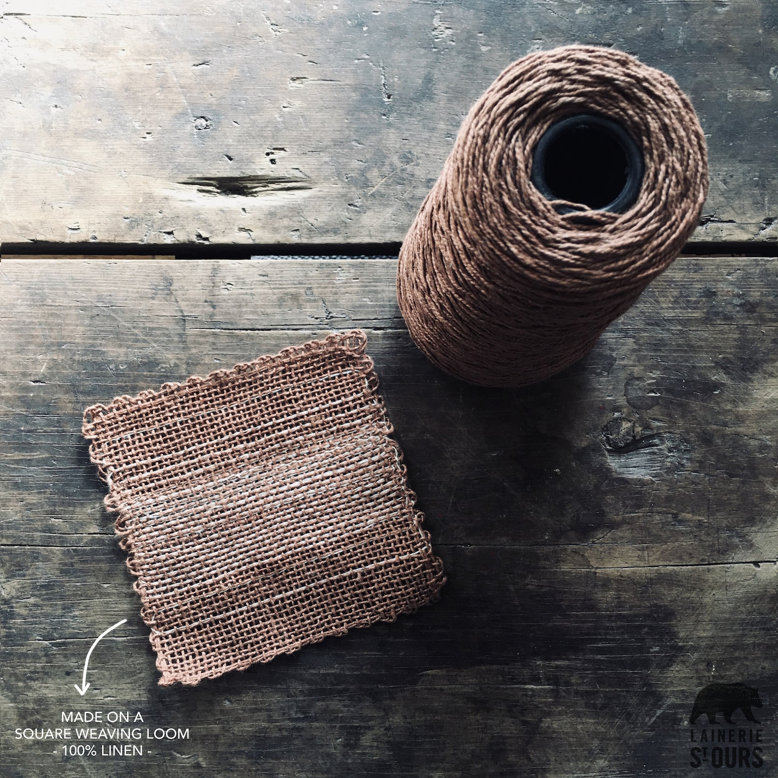 Linen Yarn on Cone, Nm 4.8/2, 1/2lb Cone, Weaving Yarn, Crochet Yarn ...