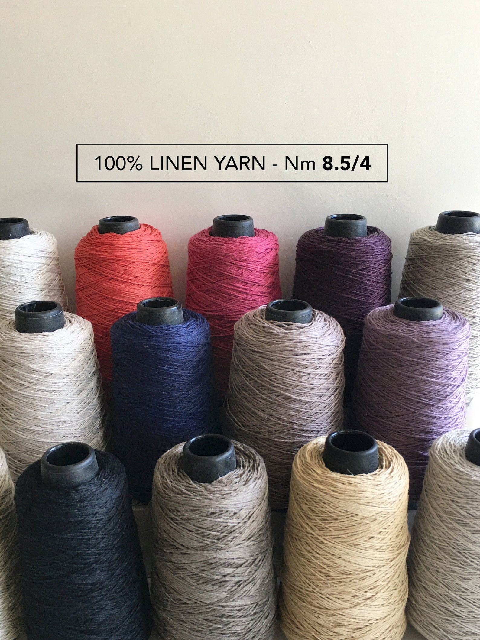 100% Linen Yarn, Nm 8.5/4, 1/2lb Cone, Summer Knitting Yarn, Shawl ...