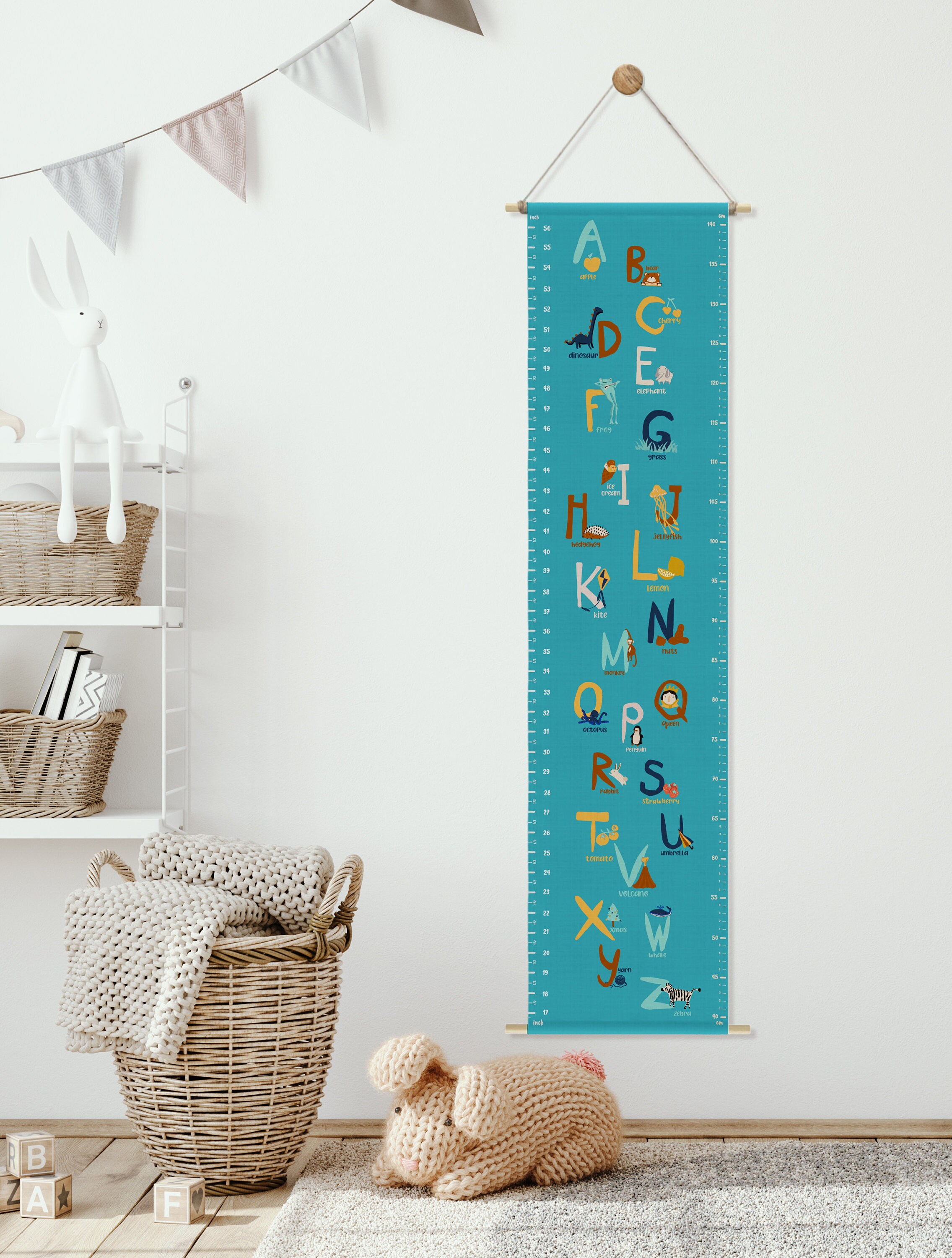 Wall Height Chart for Kids Growth Chart Alphabet Wall Decor - Etsy