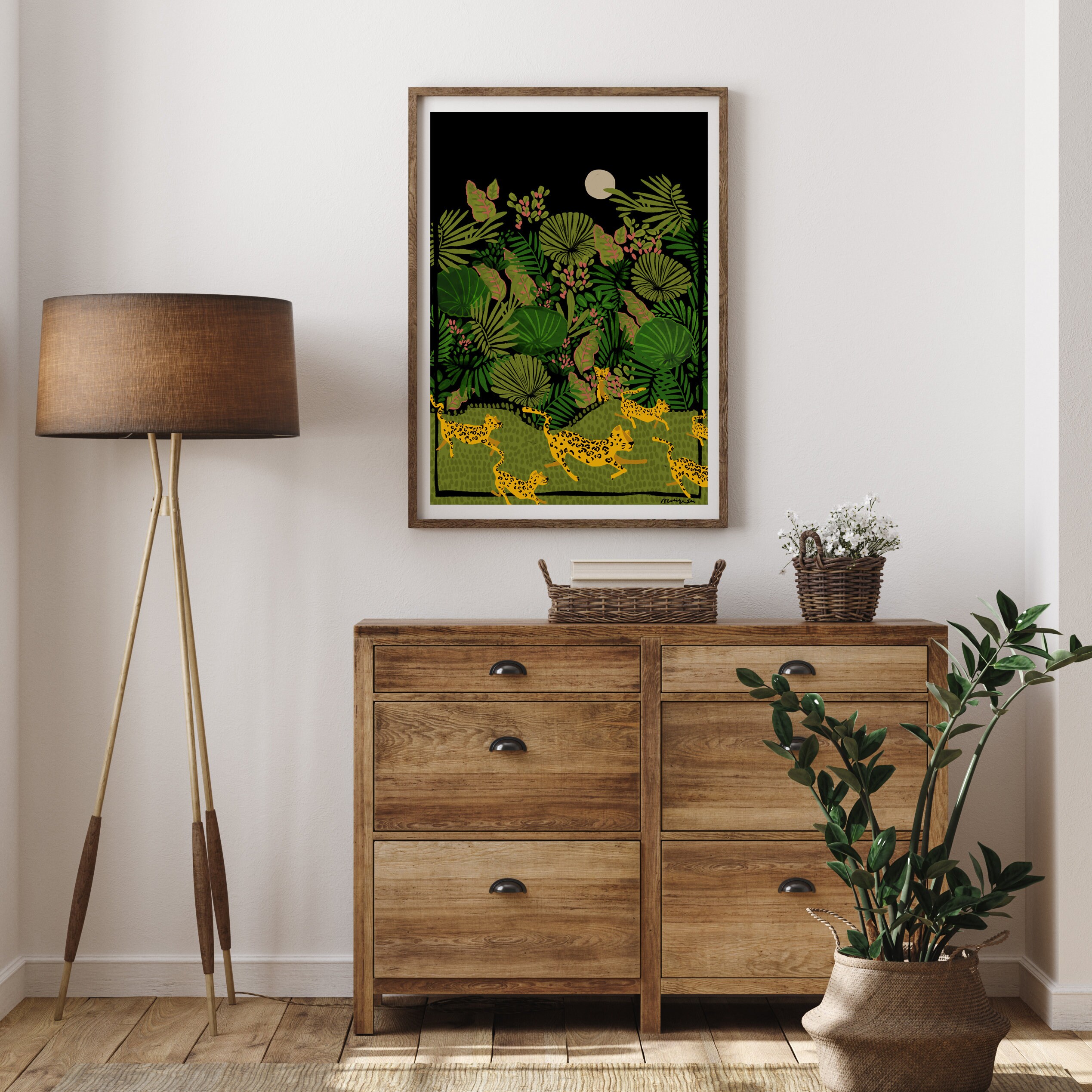 Gepard Poster, Tropischer Wald Poster, Natur Tiere Fine Art, Dschungel ...