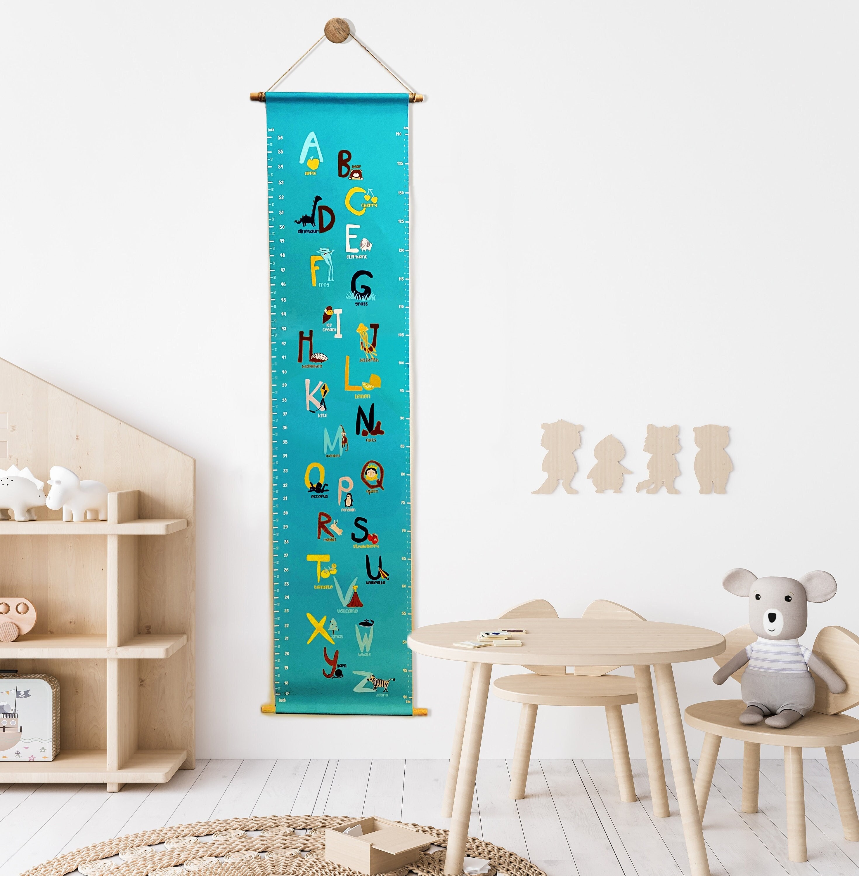 Wall Height Chart for Kids Growth Chart Alphabet Wall Decor - Etsy