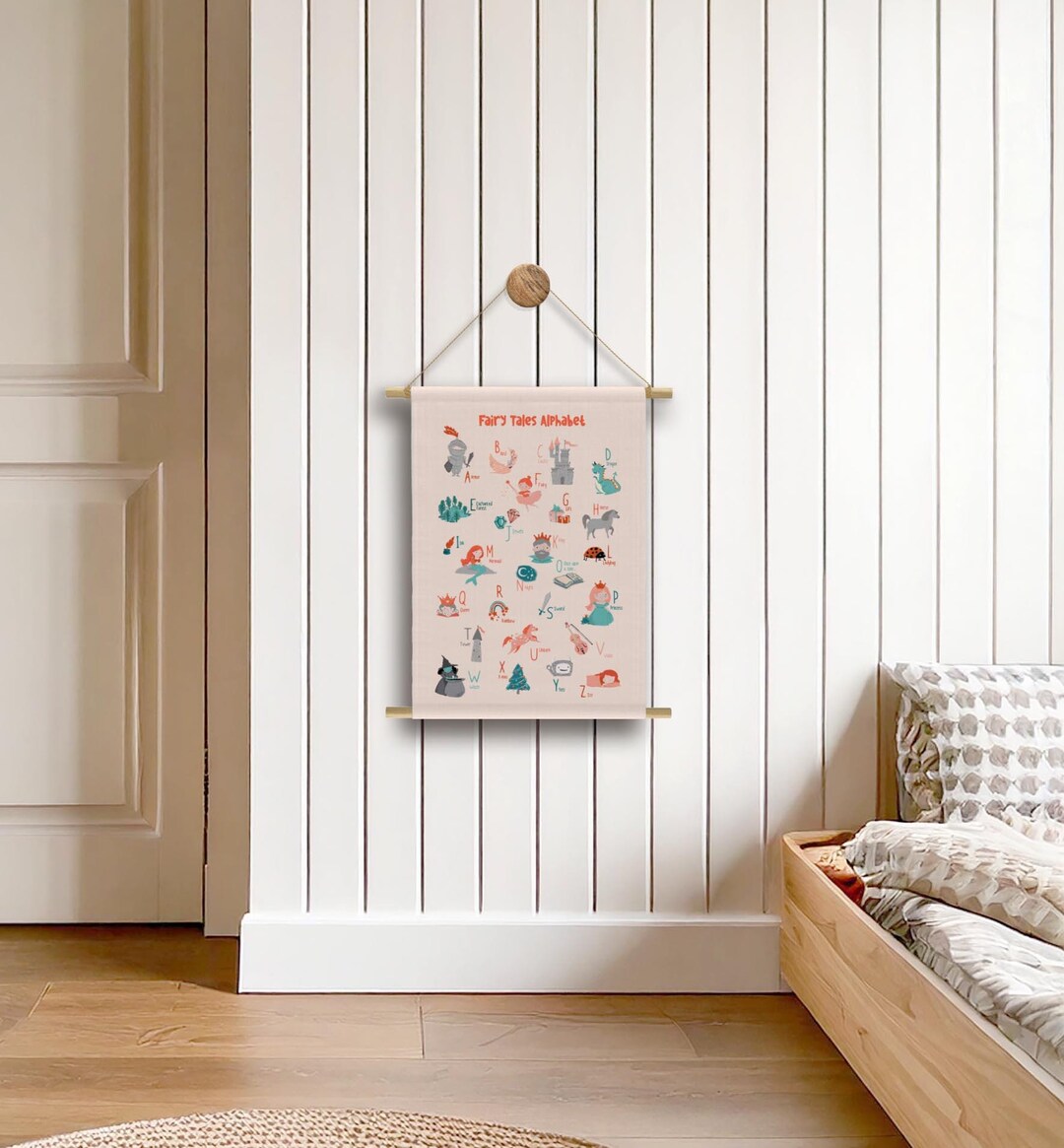 Fairy Tales Alphabet Poster: Kids Room ABC Wall Art - Etsy