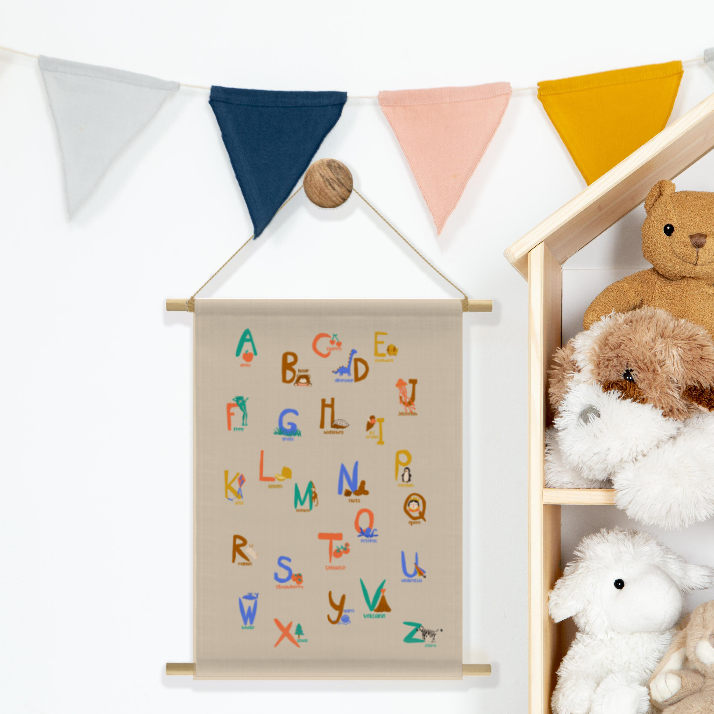 Educational Alphabet Hanging Art Nursery Decor - Etsy