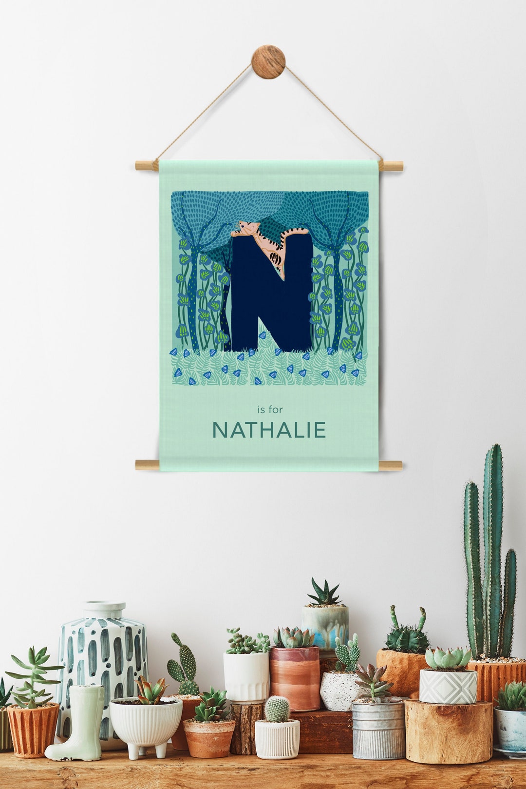 Initial Wall Hanging, Nursery Name Decoration, Personalized Wall Art - Etsy