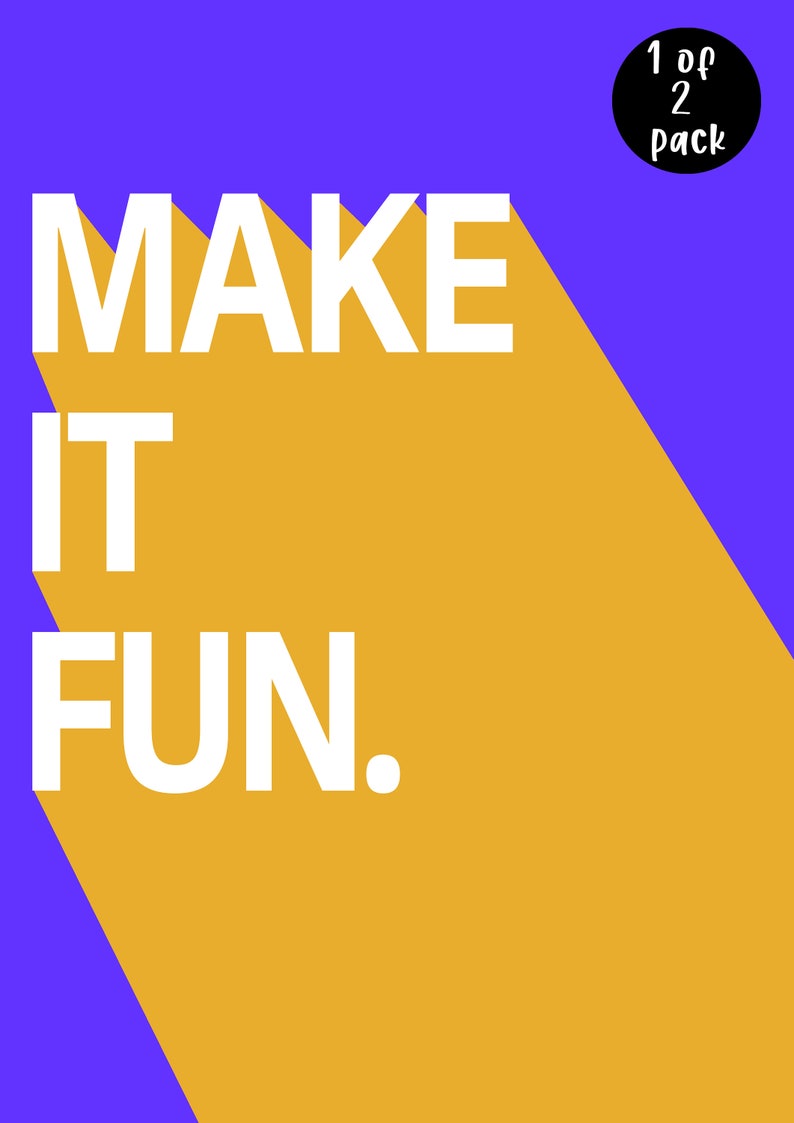 Girl Typography Print Art Make It Fun Poster Printable | Etsy