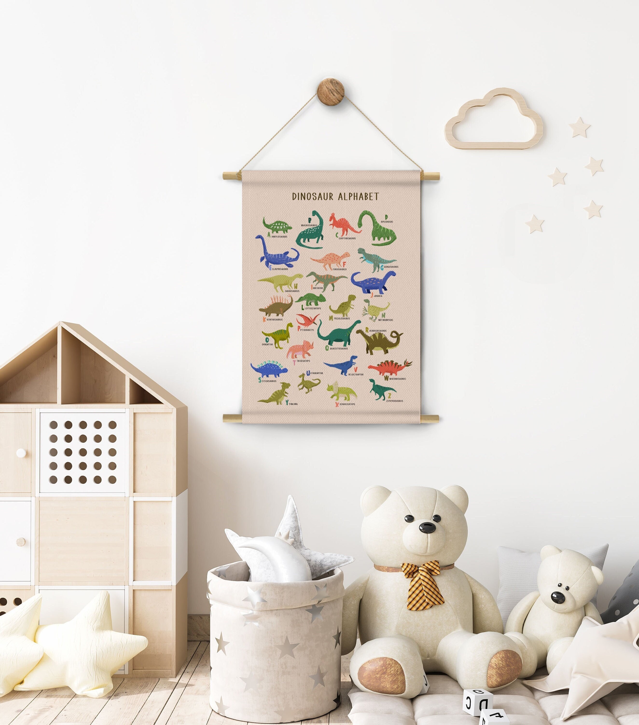 Dinosaur Alphabet Poster, Educational Print, Classroom Decor, ABC Wall ...