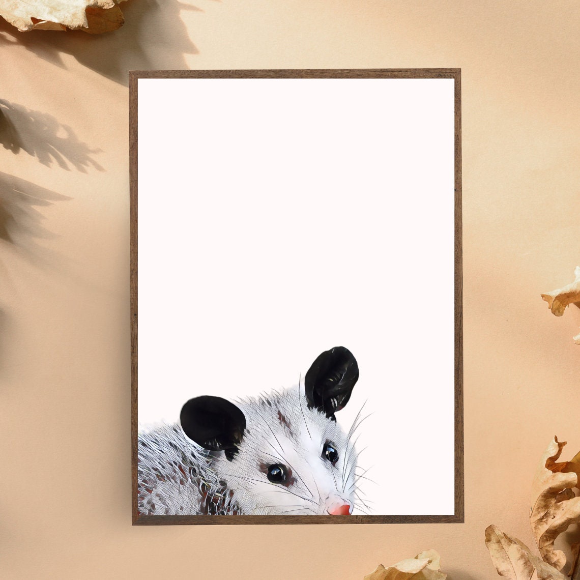Possum Peeking Digital Printable Download - Animal Printable - Digital ...