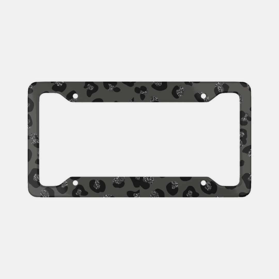 Black Leopard License Plate Frame - Etsy