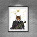 Rock Star Tiger Printable, Tiger Main Guitar Printable Poster Art for ...