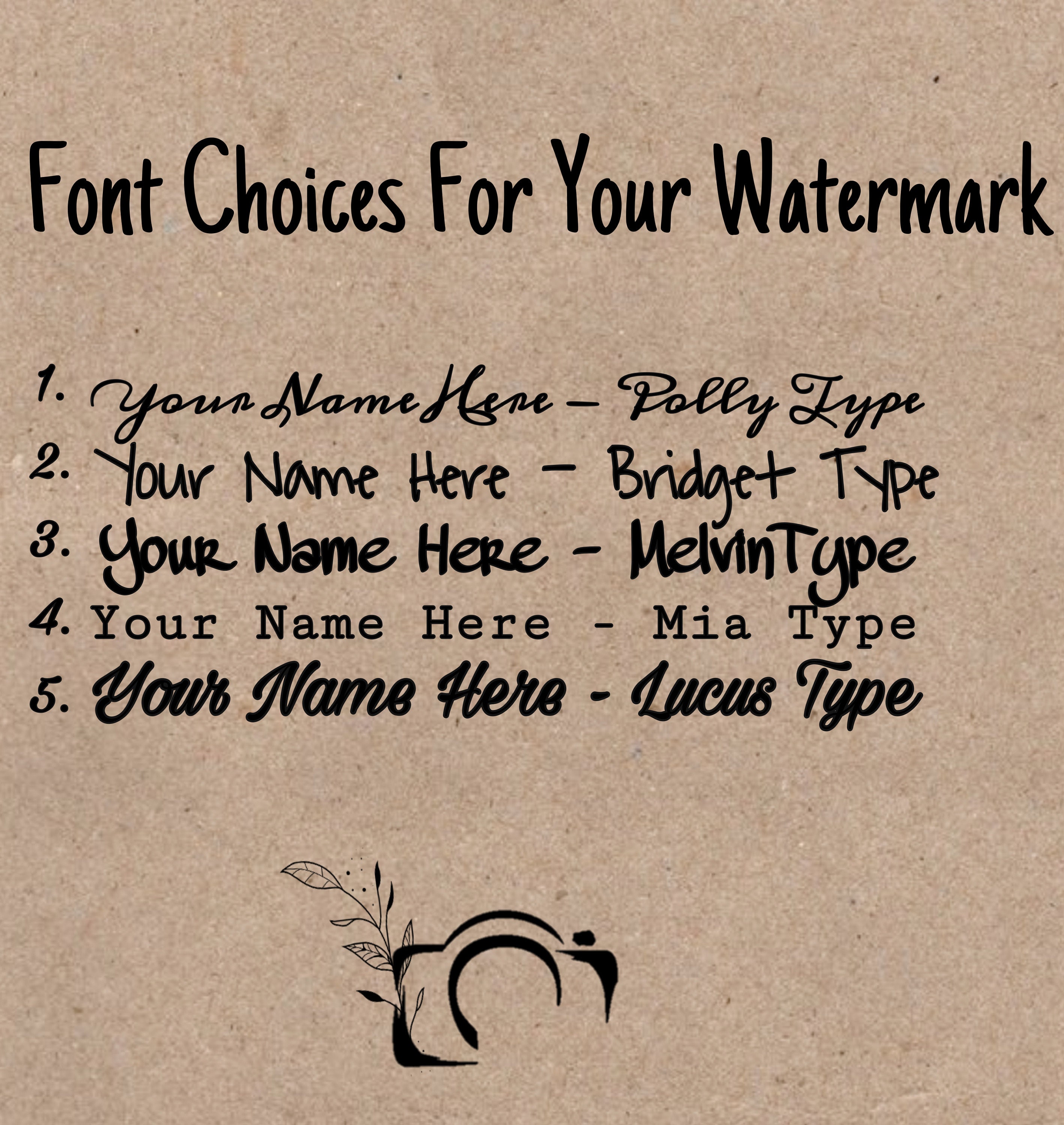 Personalized Watermark Customized Watermark PNG Company Name | Etsy