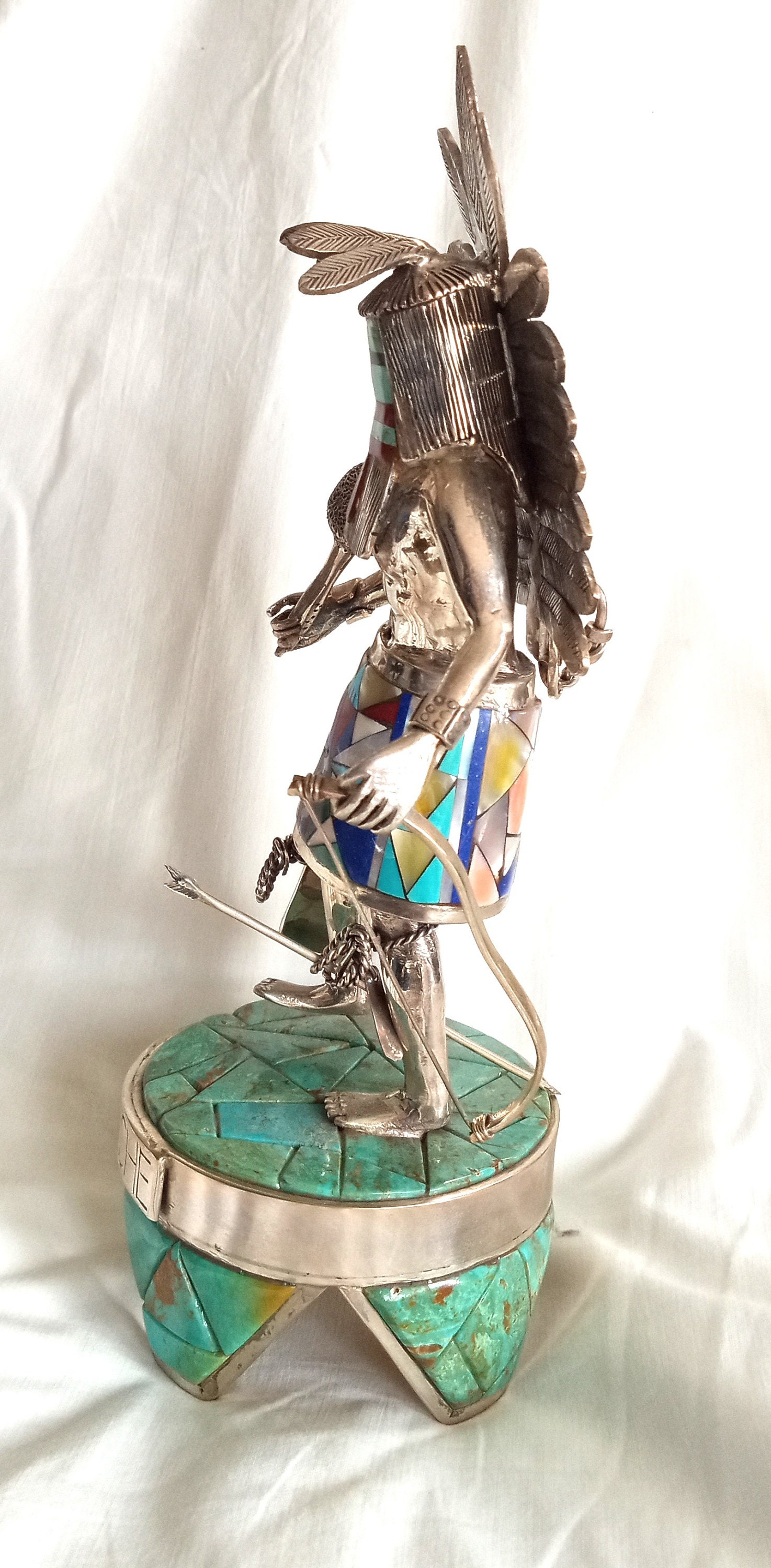 RARE David Freeland Jr. Navajo Sterling Silver 'comanche' Kachina ...