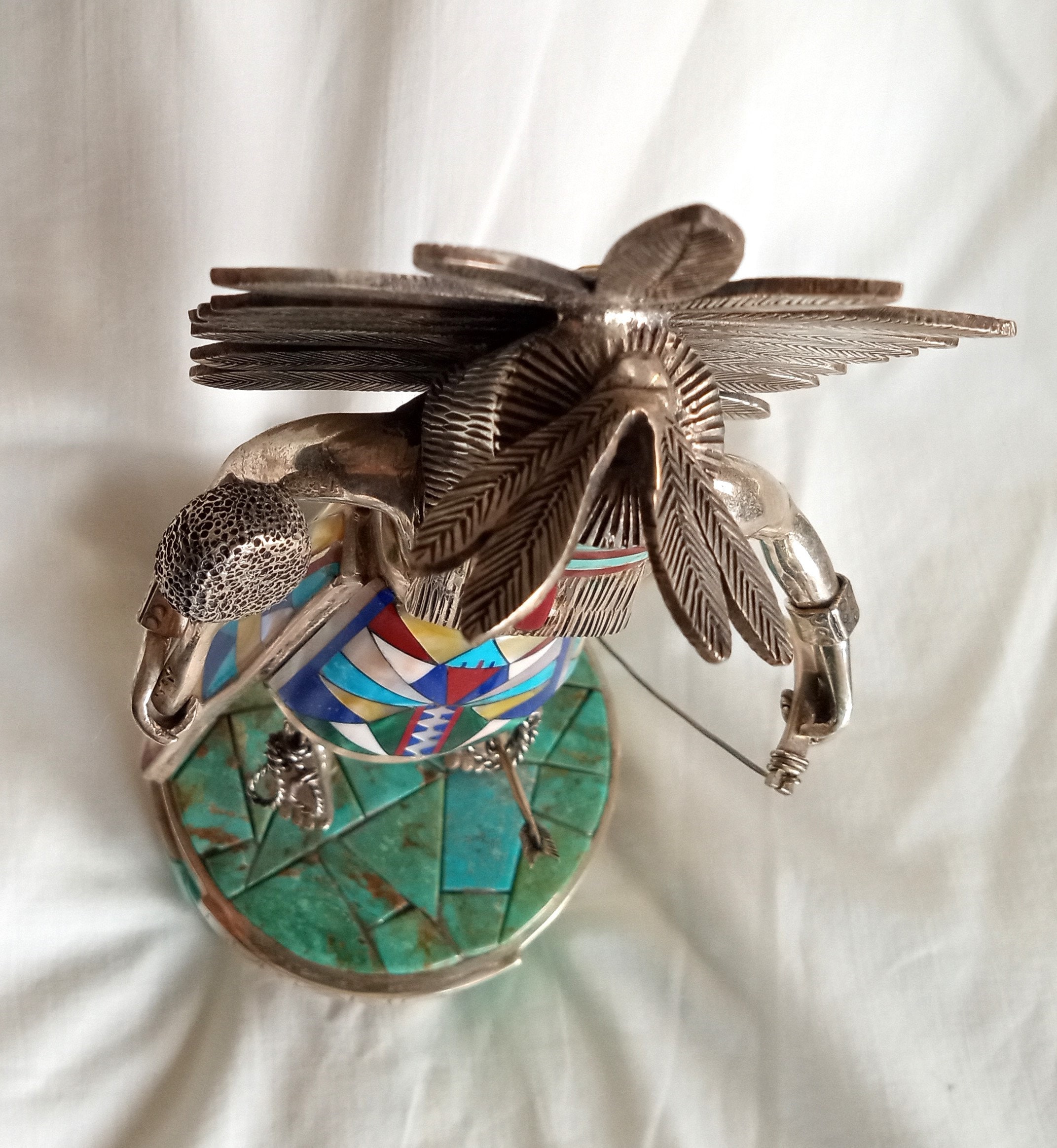 RARE David Freeland Jr. Navajo Sterling Silver 'comanche' Kachina ...