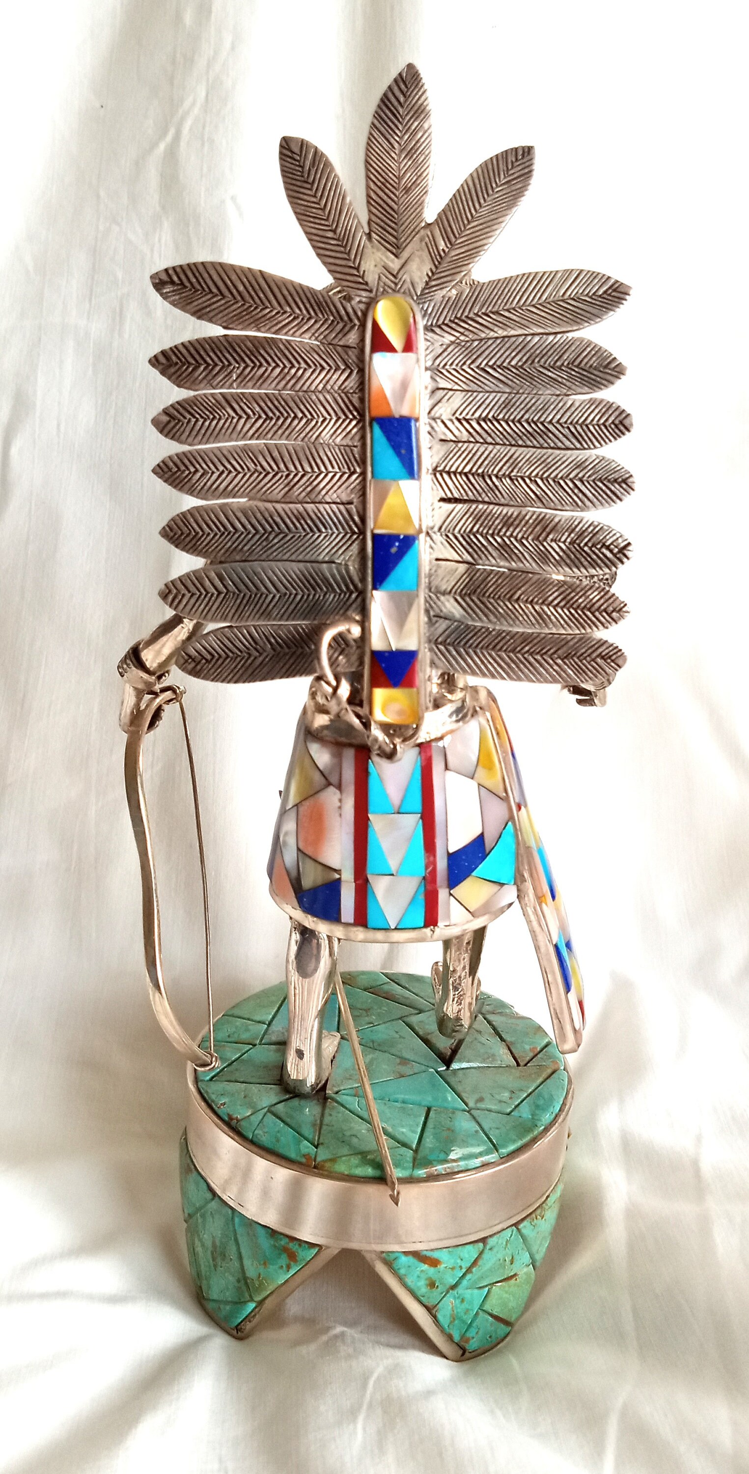 RARE David Freeland Jr. Navajo Sterling Silver 'comanche' Kachina ...