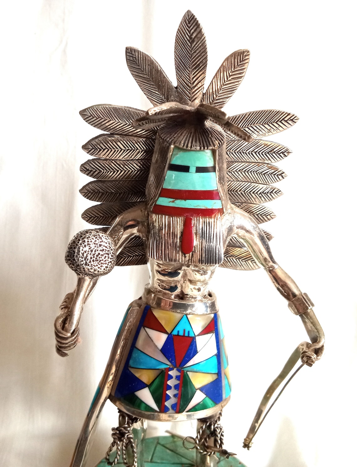 RARE David Freeland Jr. Navajo Sterling Silver 'comanche' Kachina ...