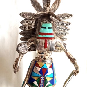 RARE David Freeland Jr. Navajo Sterling Silver 'comanche' Kachina ...