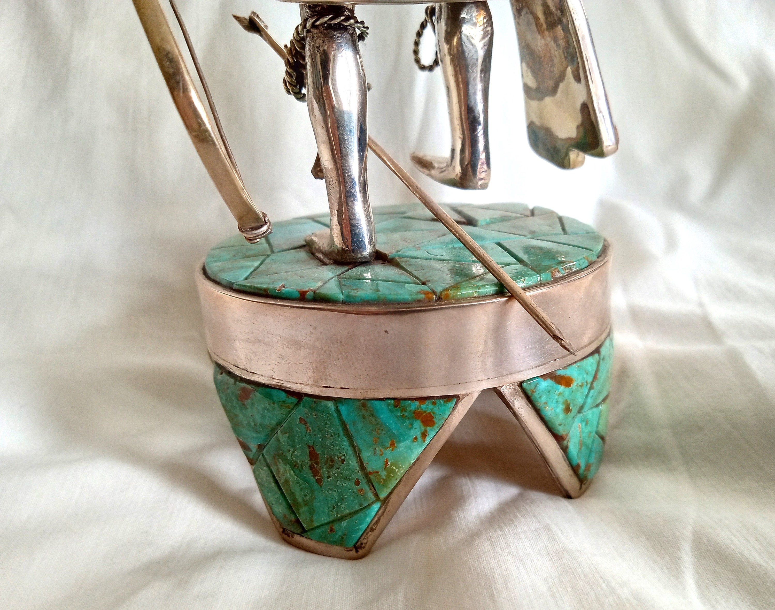 RARE David Freeland Jr. Navajo Sterling Silver 'comanche' Kachina ...