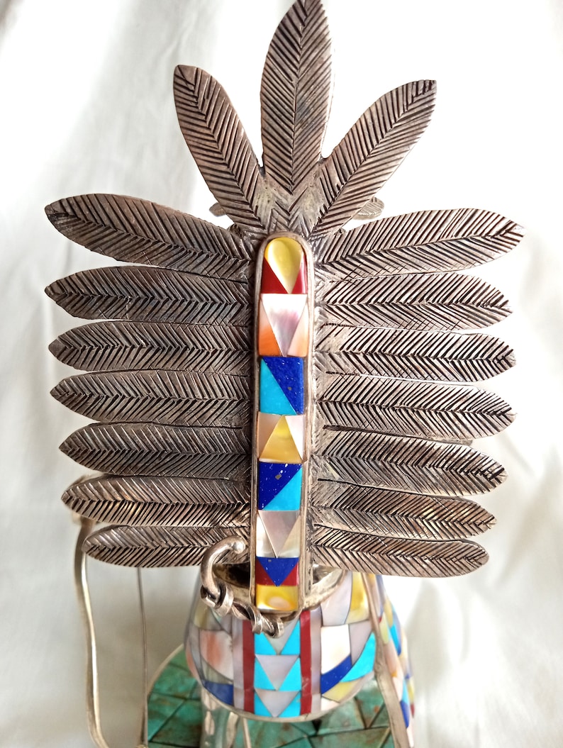 RARE David Freeland Jr. Navajo Sterling Silver 'comanche' Kachina ...