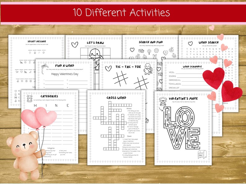 Valentine’s Day Printable Activities for Kids | Valentine Games ...