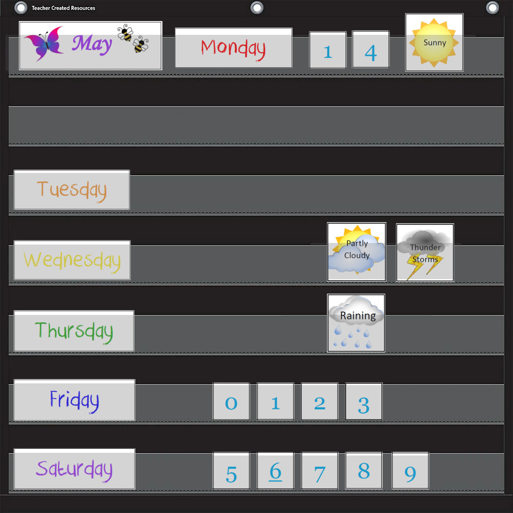 Morning Board for Kids/ Classroom Calendar Cards/ Pocket Chart Calendar ...