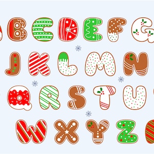 Holiday Gingerbread Letters PNG/ Cookie Letters/ Christmas Alphabet PNG ...