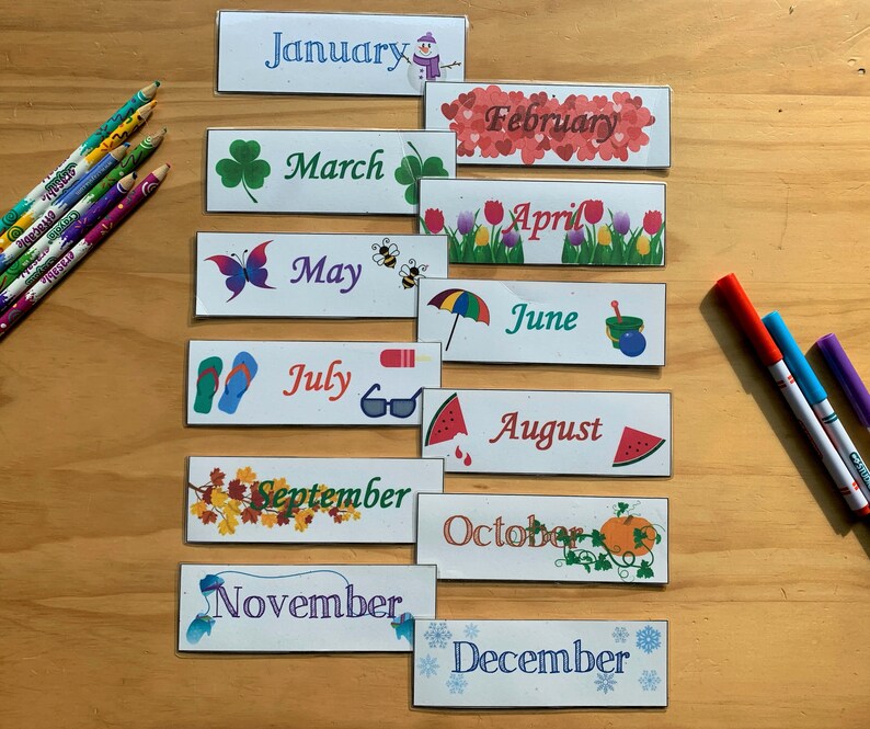 Morning Board for Kids/ Classroom Calendar Cards/ Pocket Chart Calendar ...