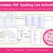 Spelling List Printables, Automatically Add Your Own Spelling List, 20 ...
