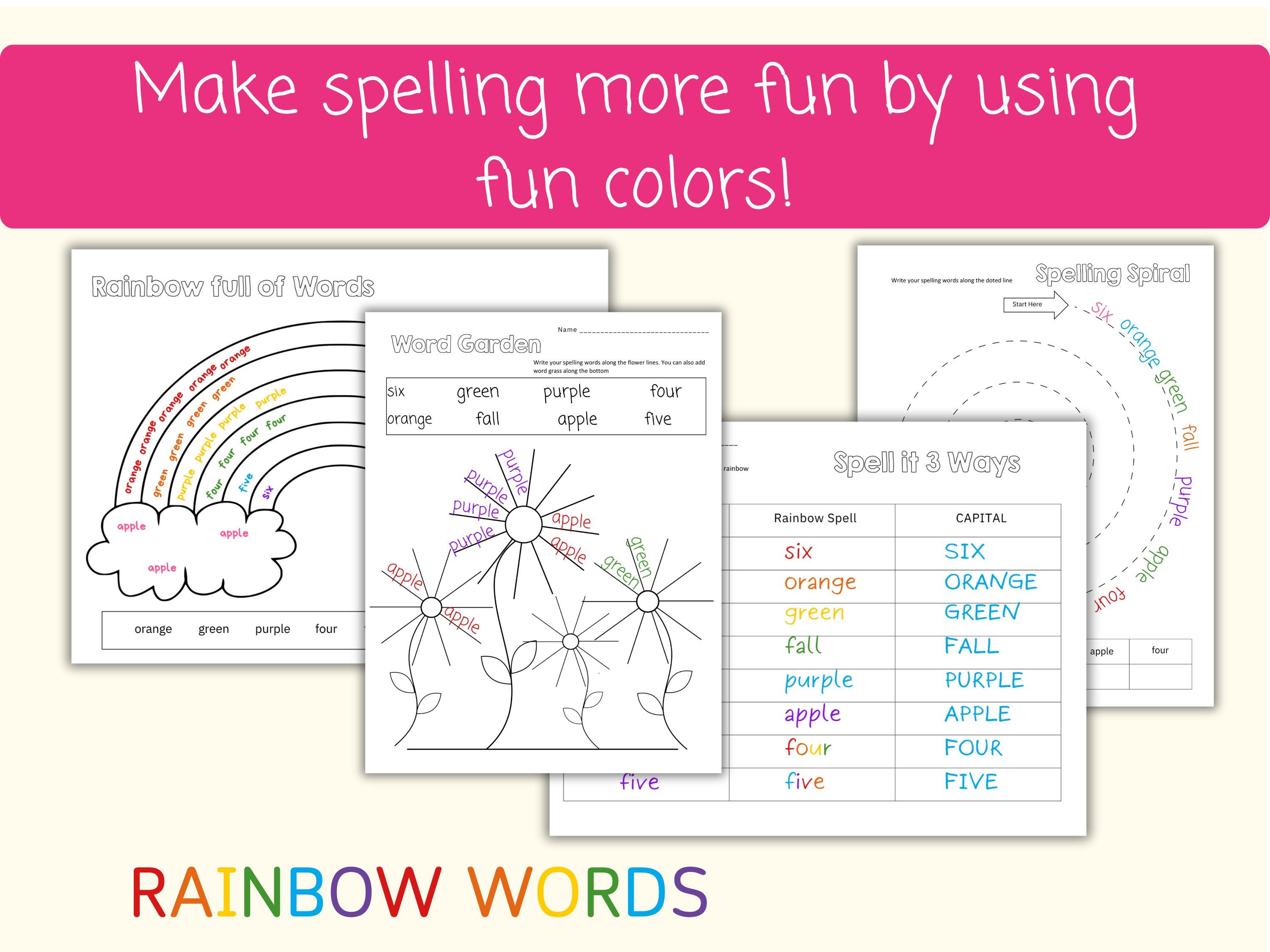 Spelling List Printables, Automatically Add Your Own Spelling List, 20 ...
